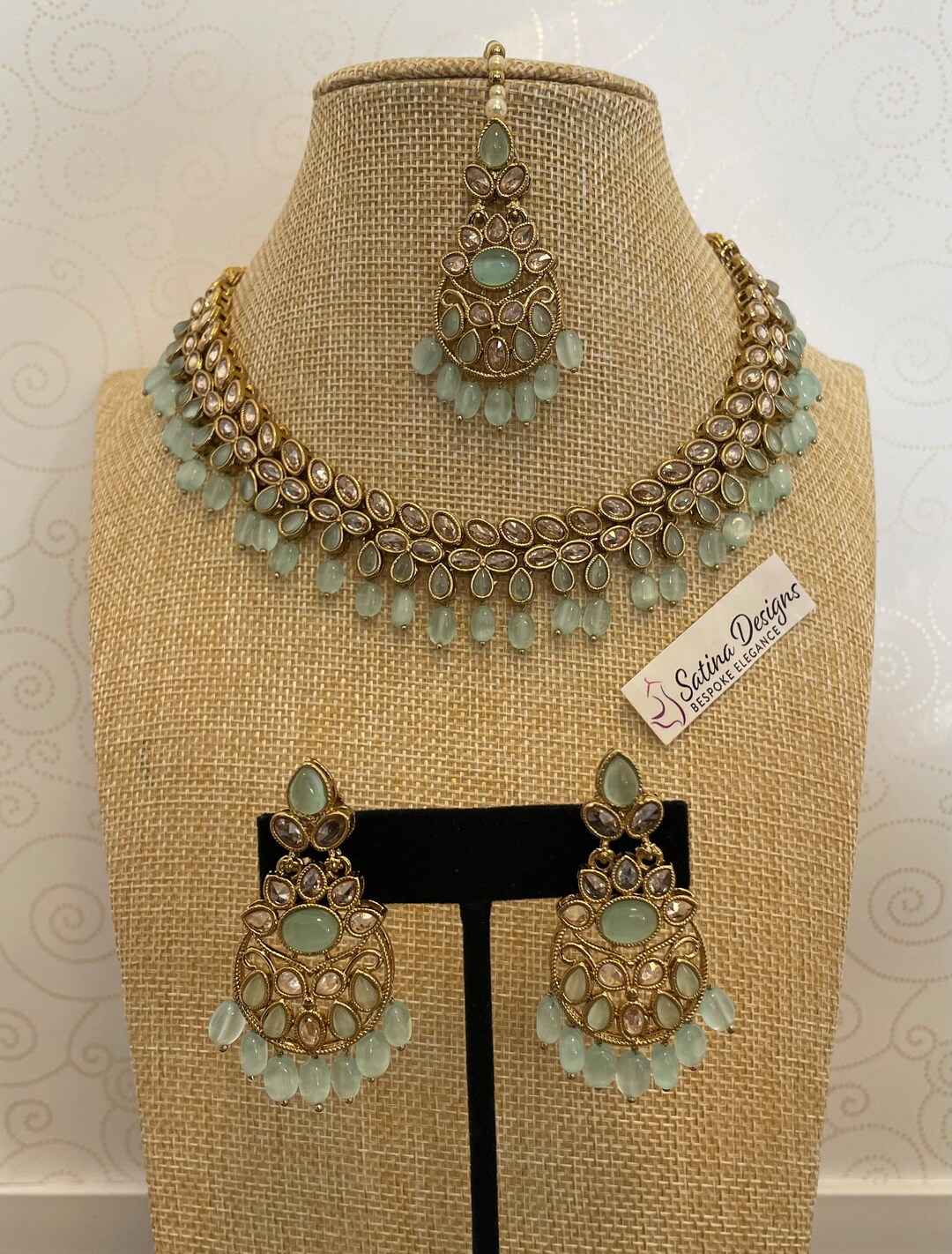 Simple Polki Set, Ladies Jewellery - Etsy