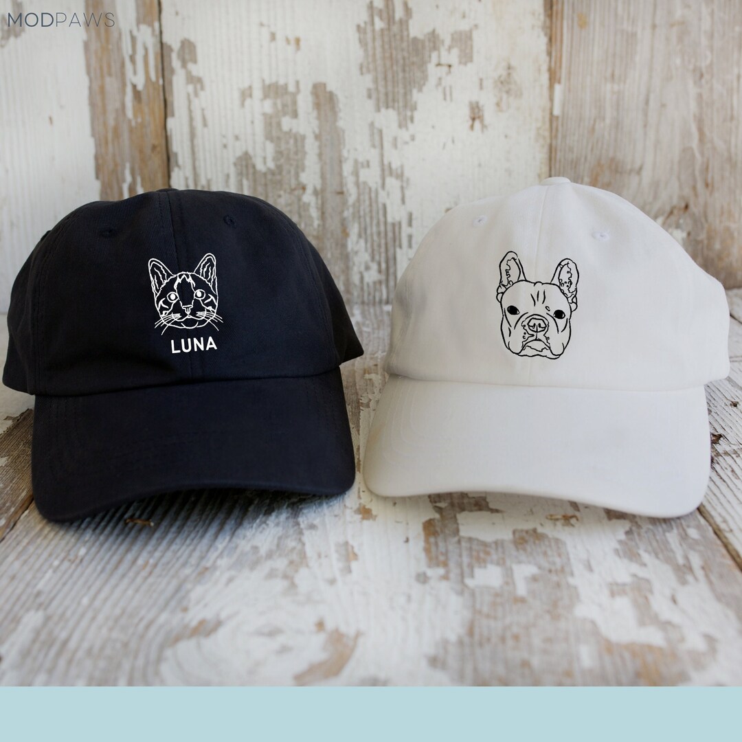 Custom EMBROIDERED Pet Hat Using Pet Photo Personalized Dog - Etsy