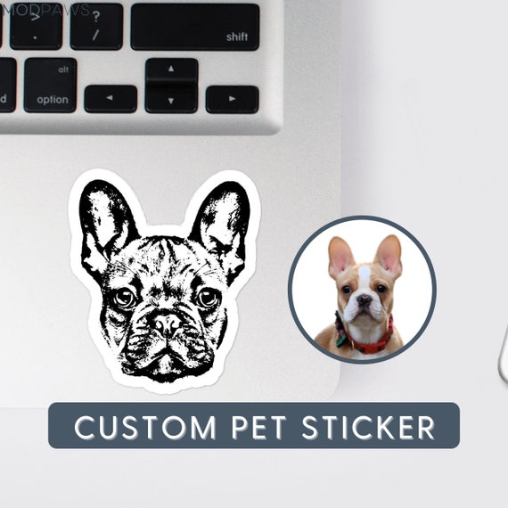 Custom Pet Sticker Using Your Pet Photo Custom Dog Sticker - Etsy
