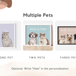 Custom Pet Portraits Using Pet Photo Personalized Digital Dog Portraits Cat Portraits Custom Dog ...