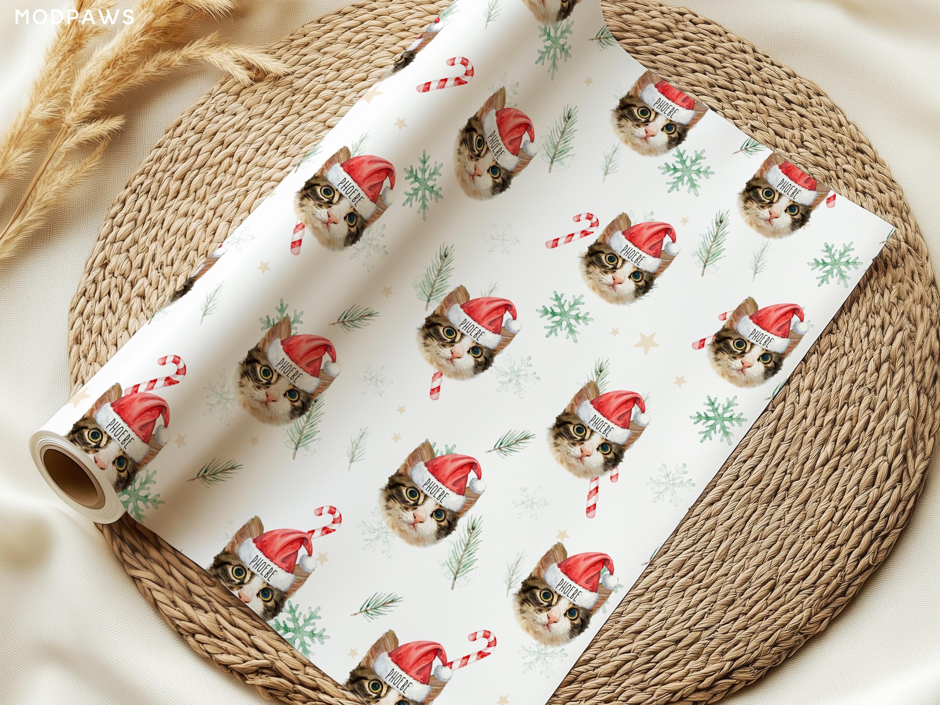 Custom Pet Wrapping Paper Using Pet Photo Personalized Dog Christmas ...