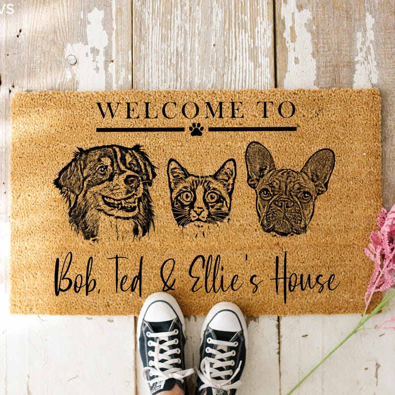 Custom Doormats Dog Faces - Etsy