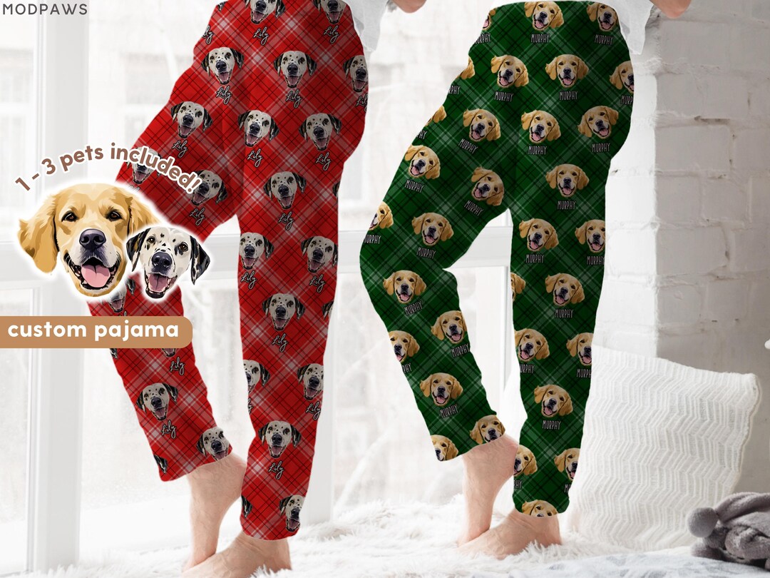 Custom Dog Pajamas Using Pet Photo + Name Personalized Pet Pajamas ...