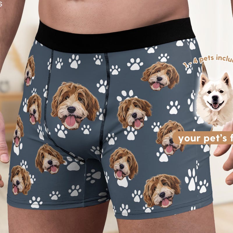 Custom Boxer Briefs Cat - Etsy