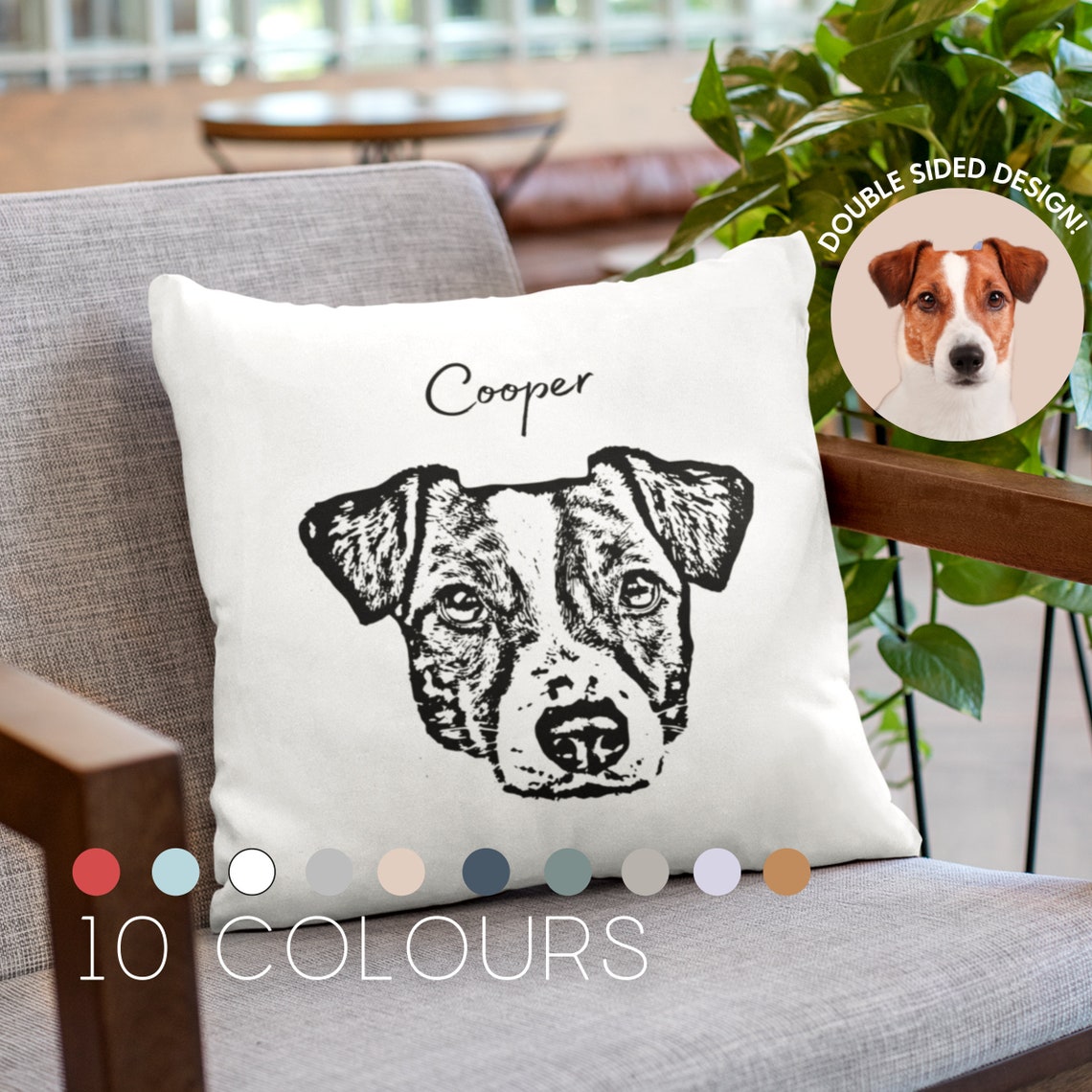 Custom Pet Pillow Using Pet Photo Name Custom Dog Pillow | Etsy
