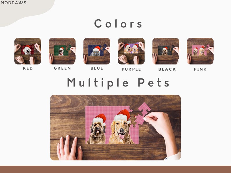 Custom Pet Puzzles Using Your Pet Photo Dog Jigsaw Canine Puzzle Best ...