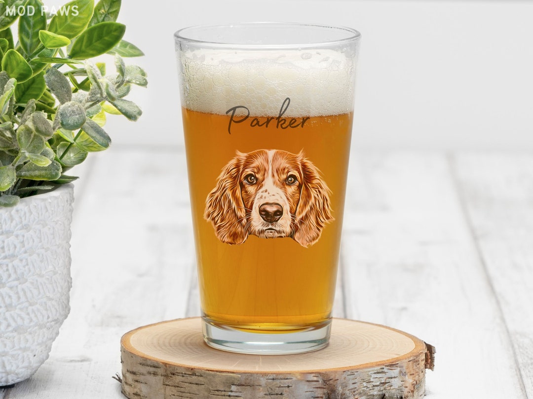 Custom Dog Beer Glasses Using Pet Photo + Name Custom Cat Pint Glasses ...