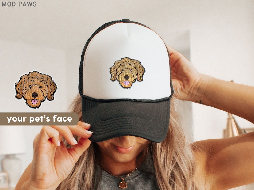 Custom EMBROIDERED Pet Hat Using Pet Photo Personalized Dog Hat Custom ...