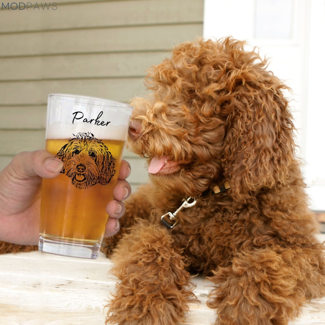 Custom Dog Beer Glasses Using Pet Photo Name Custom Cat Pint Glasses ...