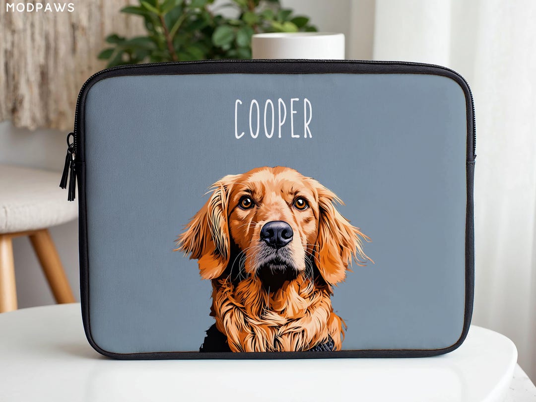 Custom Pet Laptop Sleeve Case Using Pet Photo + Name Personalized Dog ...