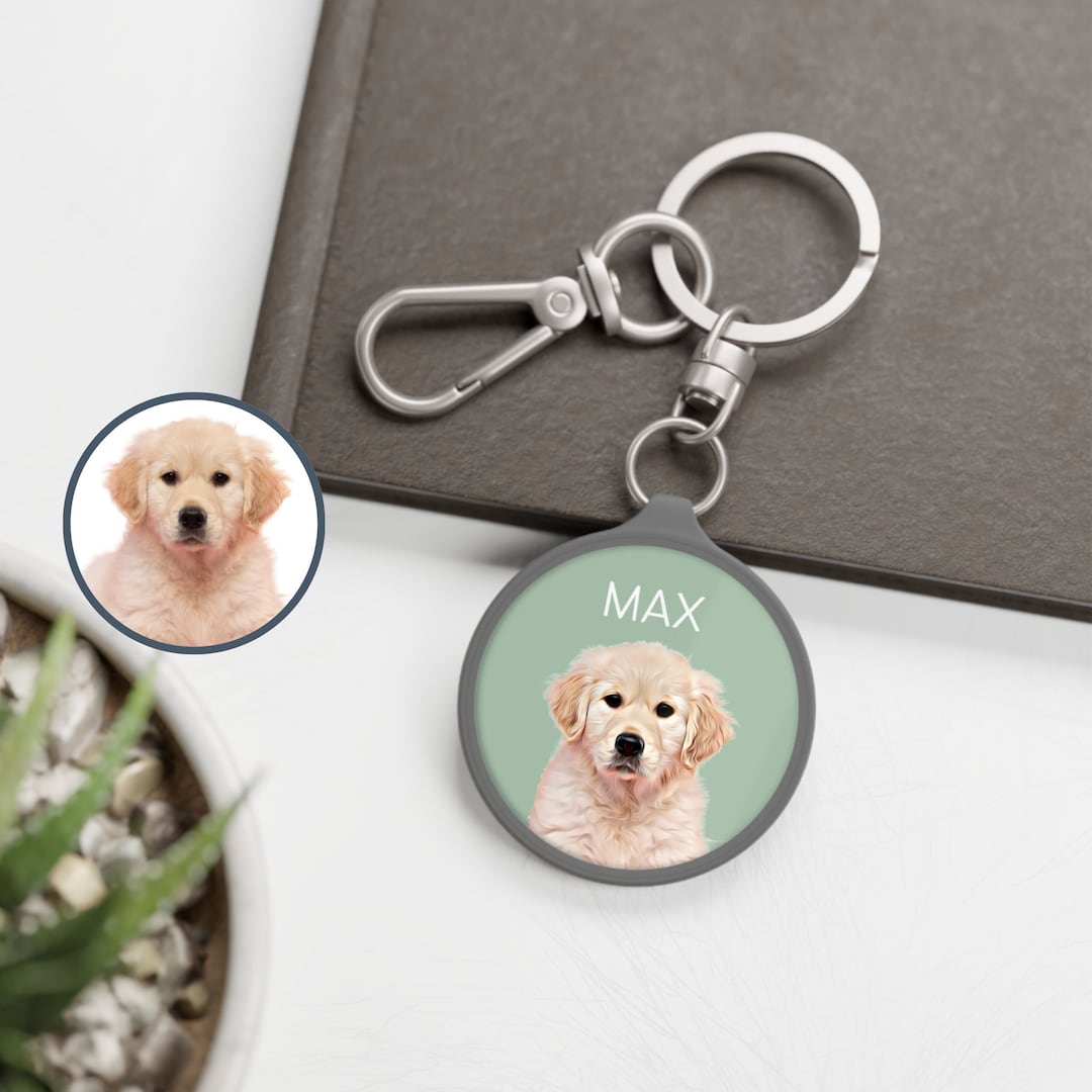 Custom Pet Keychain Pet Photo Name Personalized Dog Keychain - Etsy