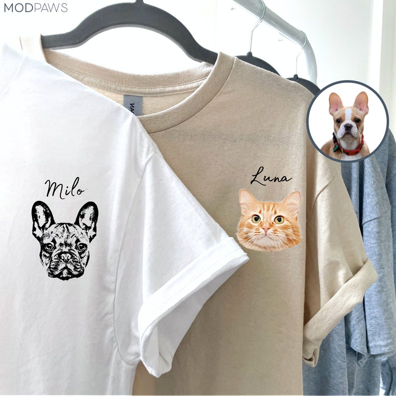 Custom Pet Shirt Pet Photo Name Custom Dog Shirt - Etsy