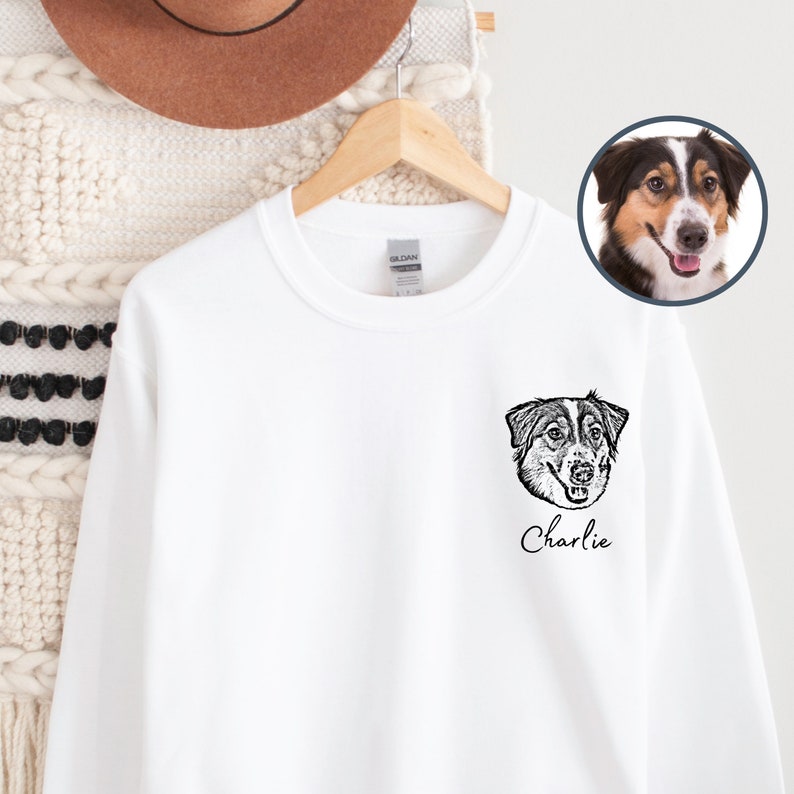 Custom Pet Sweater Using Pet Photo Name Custom Dog Portrait - Etsy