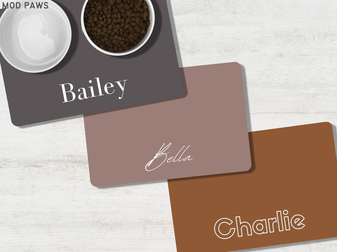 Personalized Dog Mats Using Pet Photo Name Personalized Dog Food Mat ...