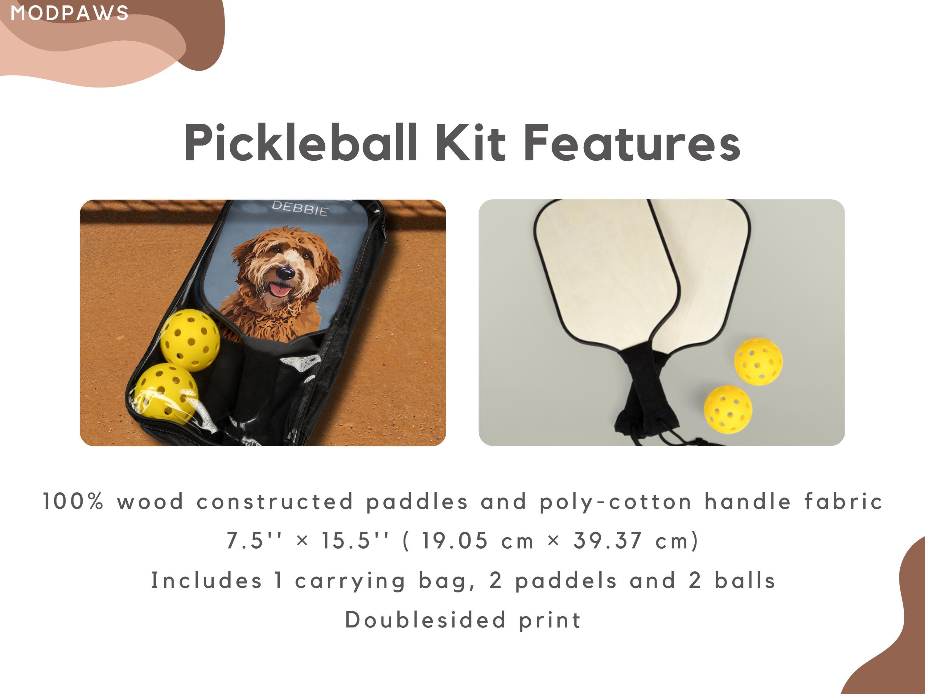 Custom Pet Pickleball Kit Using Pet Photo + Pet Name Personalized ...
