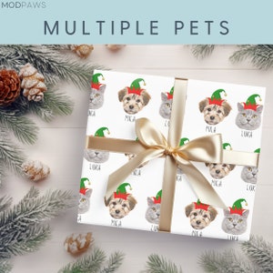 Custom Wrapping Paper Using Pet Photo Personalized Dog Christmas ...