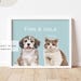 Custom Pet Portraits Using Pet Photo Personalized Digital Dog Portraits ...