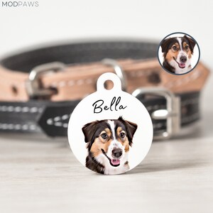 Custom Pet Tags Using Pet Photo + Name Dog ID Tags Name Dog Tag Pet ID ...