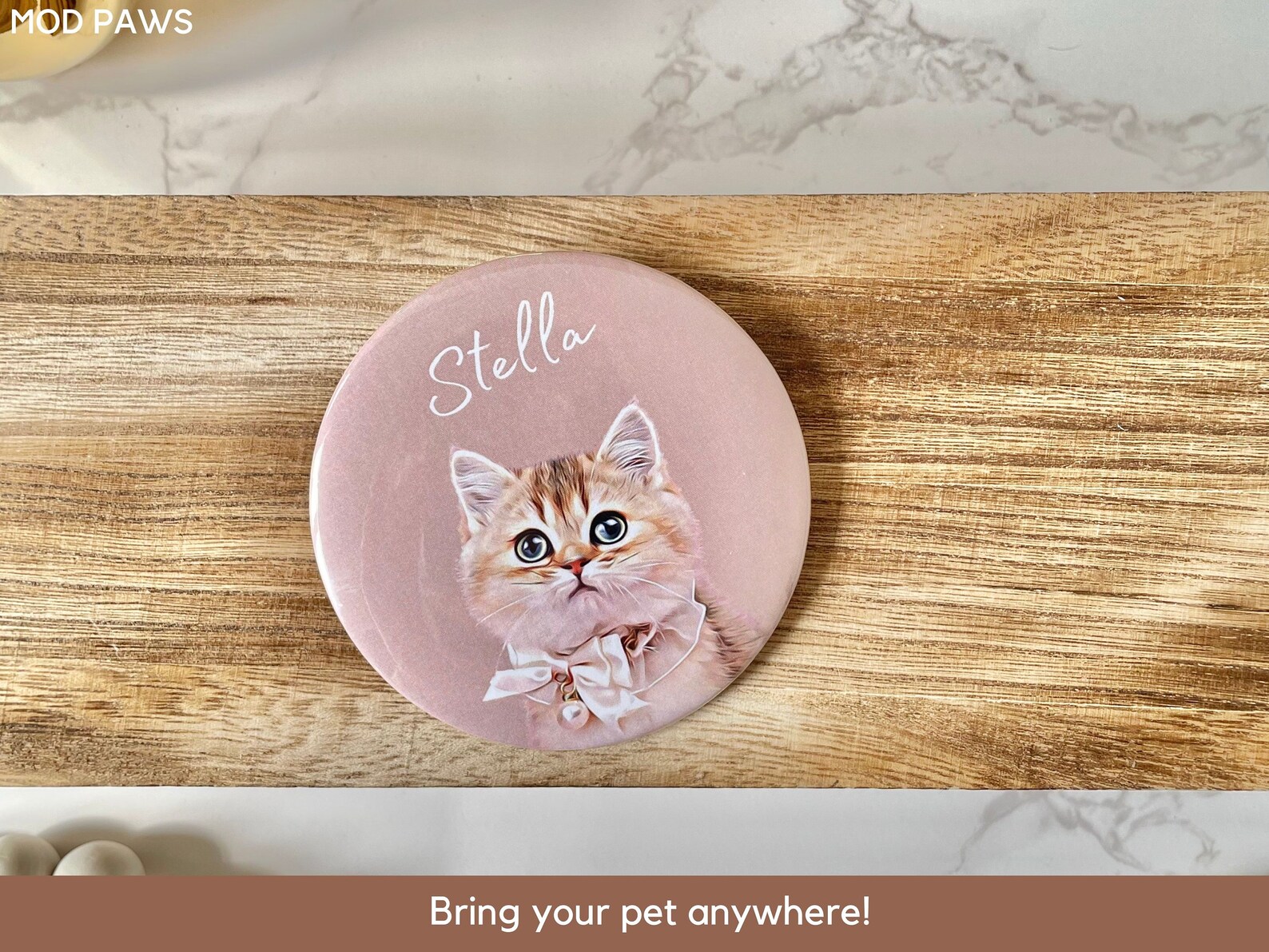 Custom Pin Using Pet Photo Name Custom Dog Name Personalized Cat Pin ...