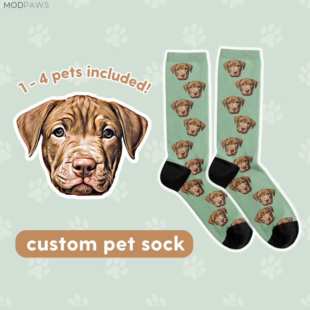 Custom Pet Photo Socks Personalized Pet Socks Custom Dog Socks - Etsy