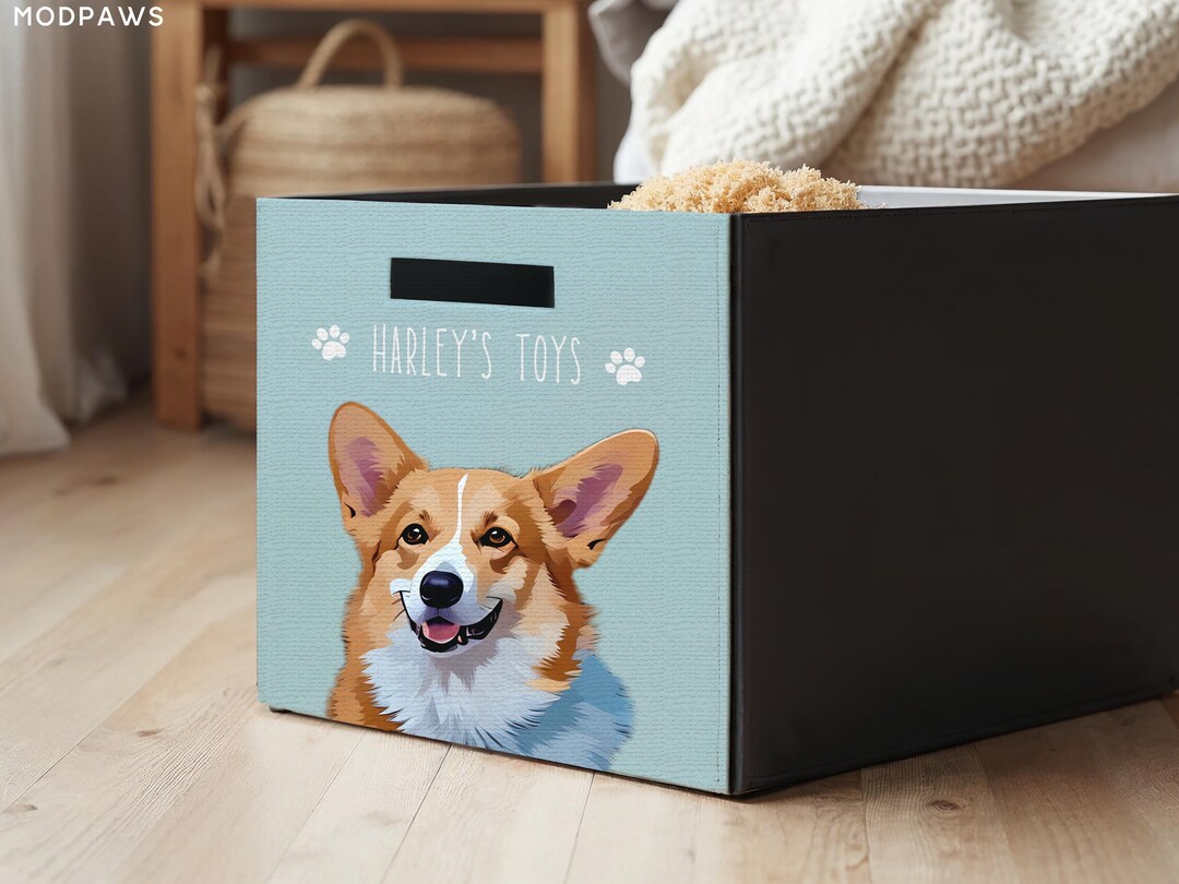 Custom Pet Toy Box Using Pet Photo Personalized Toy Box for Dog Toys ...
