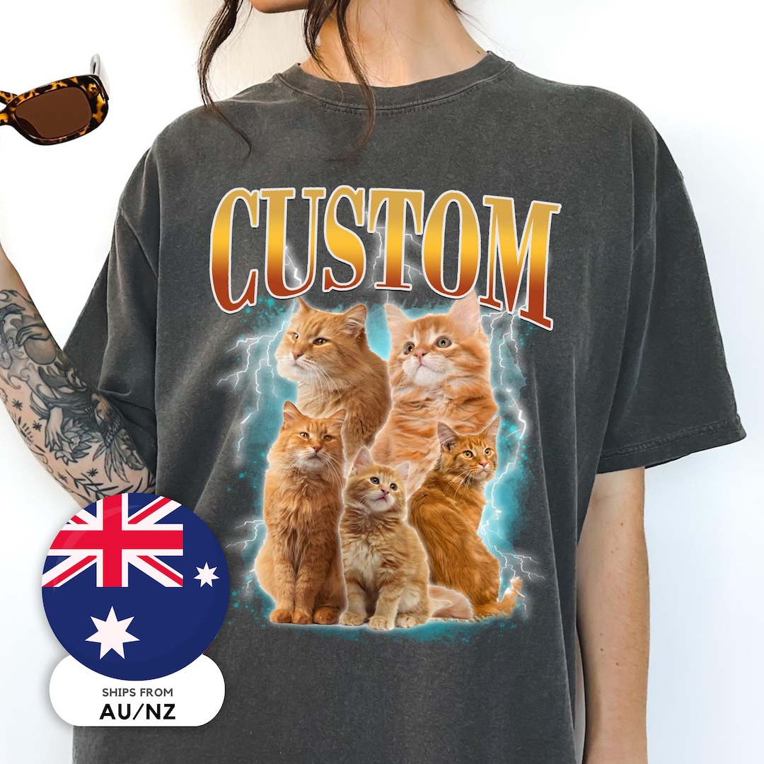 Custom Comfort Colors Vintage Bootleg Pet Shirt Pet Photo + Name Custom ...