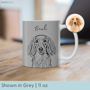 Custom Dachshund Mug Using Pet Photo + Name Dachshund Gifts for Her ...