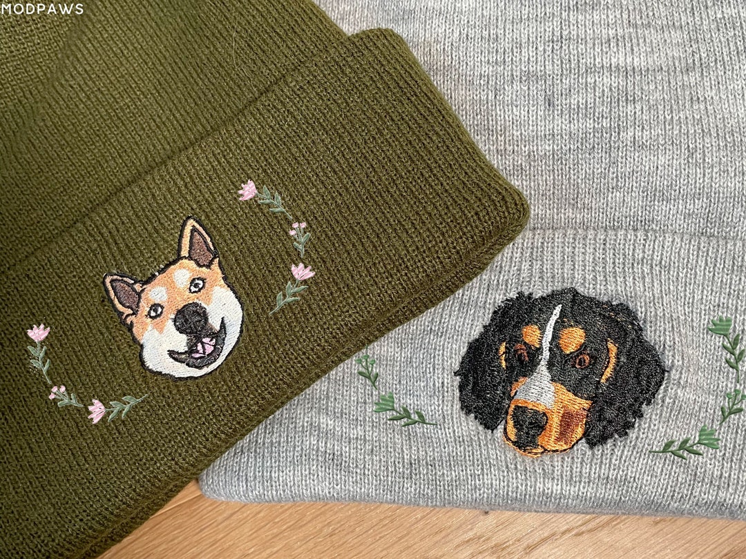 Custom Pet Beanie Using Pet Photo Personalized Dog Winter Hat Custom ...