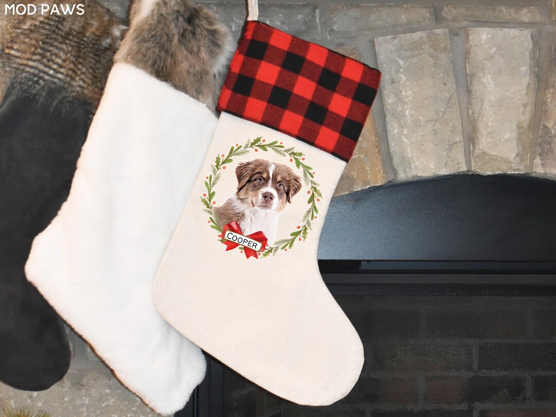 Custom Pet Stocking Using Pet's Photo + Name - Personalized Dog ...