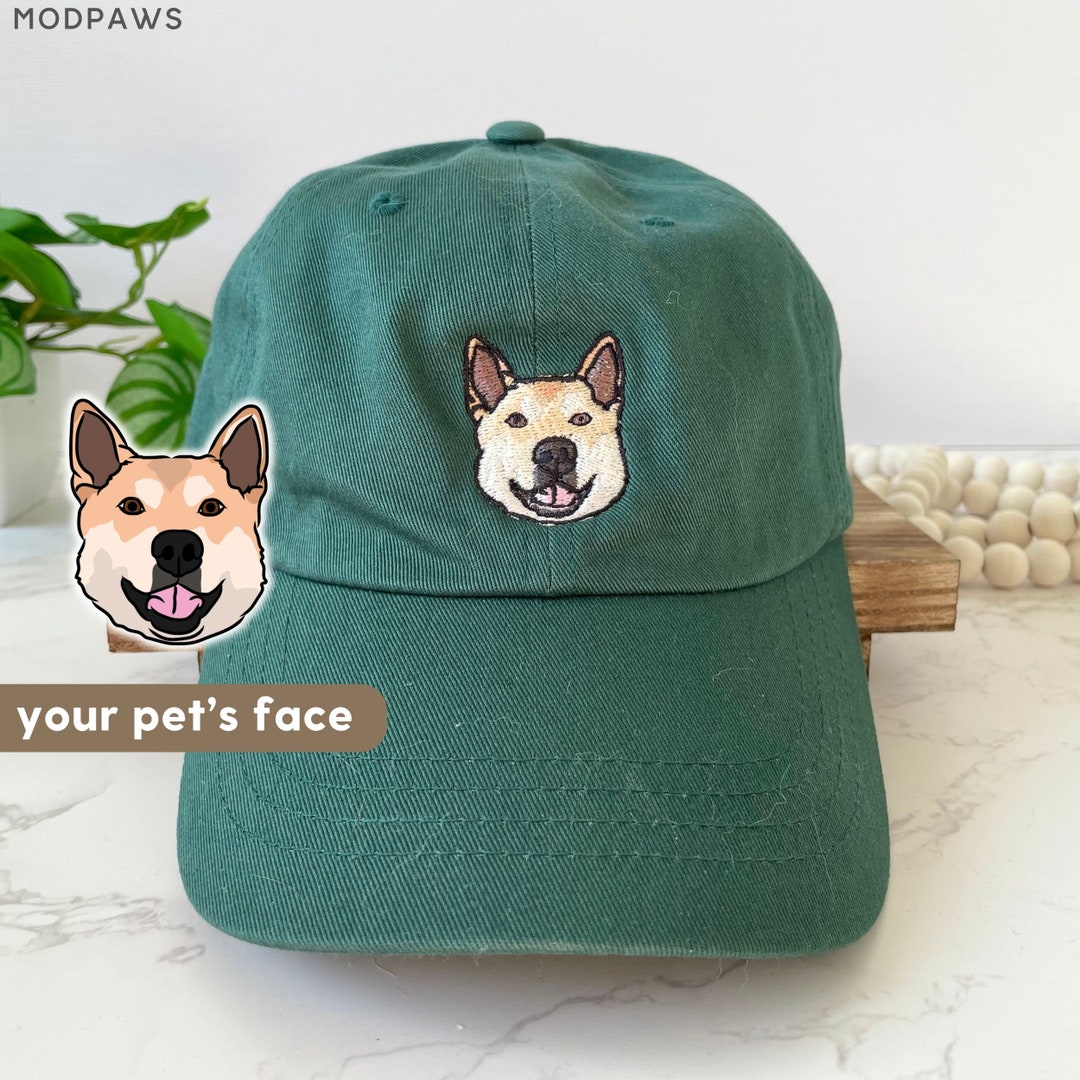 Custom EMBROIDERED Pet Hat Using Pet Photo Personalized Dog Hat Custom ...