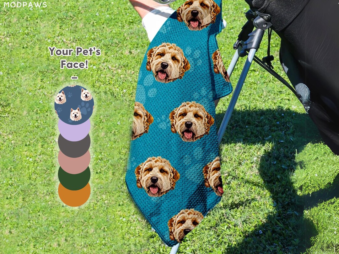 Custom Pet Golf Towel Using Pet Photo + Pet Name Personalized Cat Golf Towels Custom Cat Golf ...
