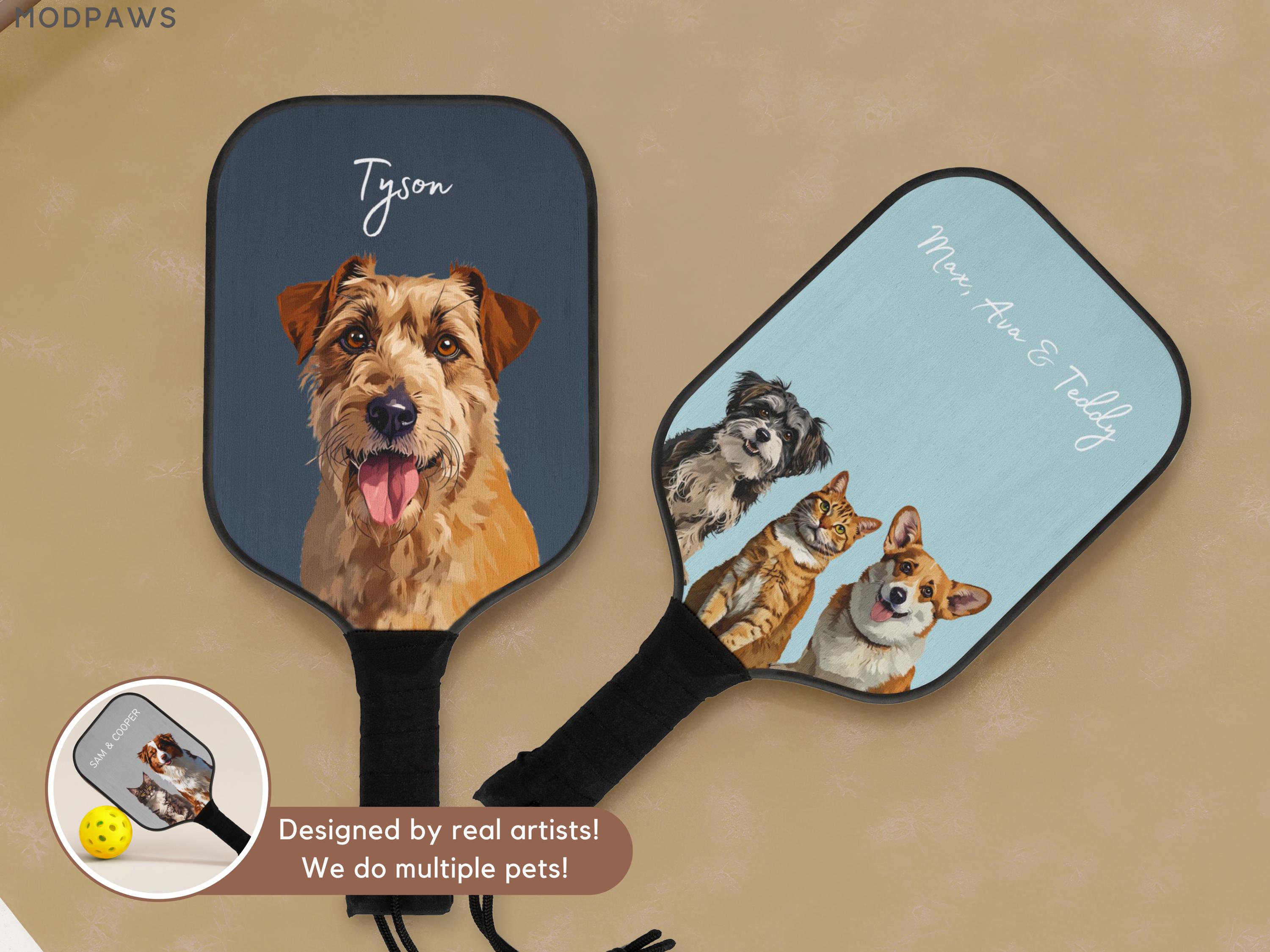 Custom Pet Pickleball Kit Using Pet Photo + Pet Name Personalized ...