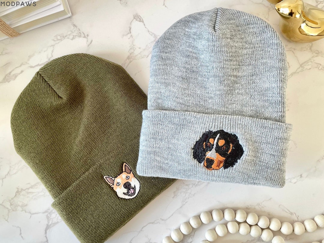 Custom Pet Beanie Using Pet Photo Personalized Dog Winter Hat Custom ...