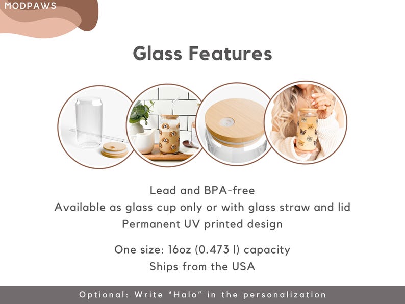 Custom Dog Beer Can Glass With Bamboo Lid, Dog Mom Glass Mug, Dog Lover ...