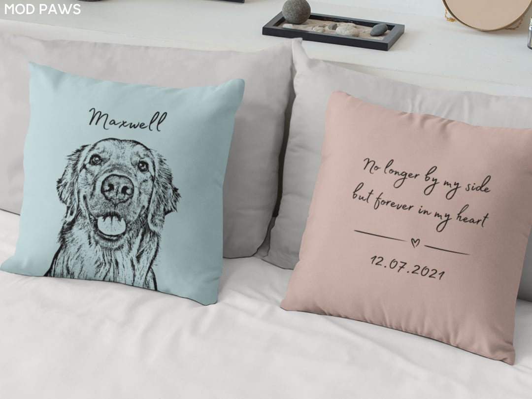 Custom Pet Pillow Using Pet Photo + Name Custom Cat Dog Pillow ...