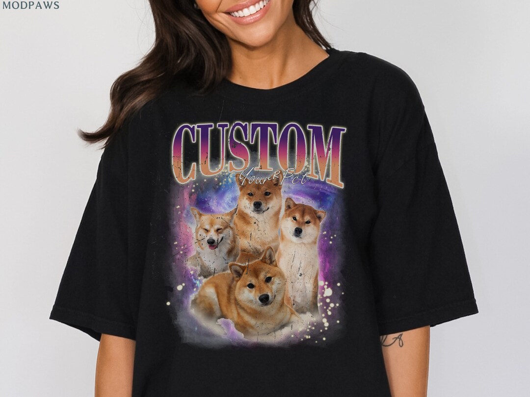 Custom Vintage Pet Shirt Pet Photo + Name Custom Dog Shirt Personalized ...