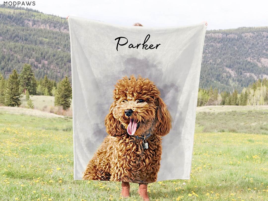 Custom Pet Blanket Using Pet Photo + Name Custom Dog Blanket ...