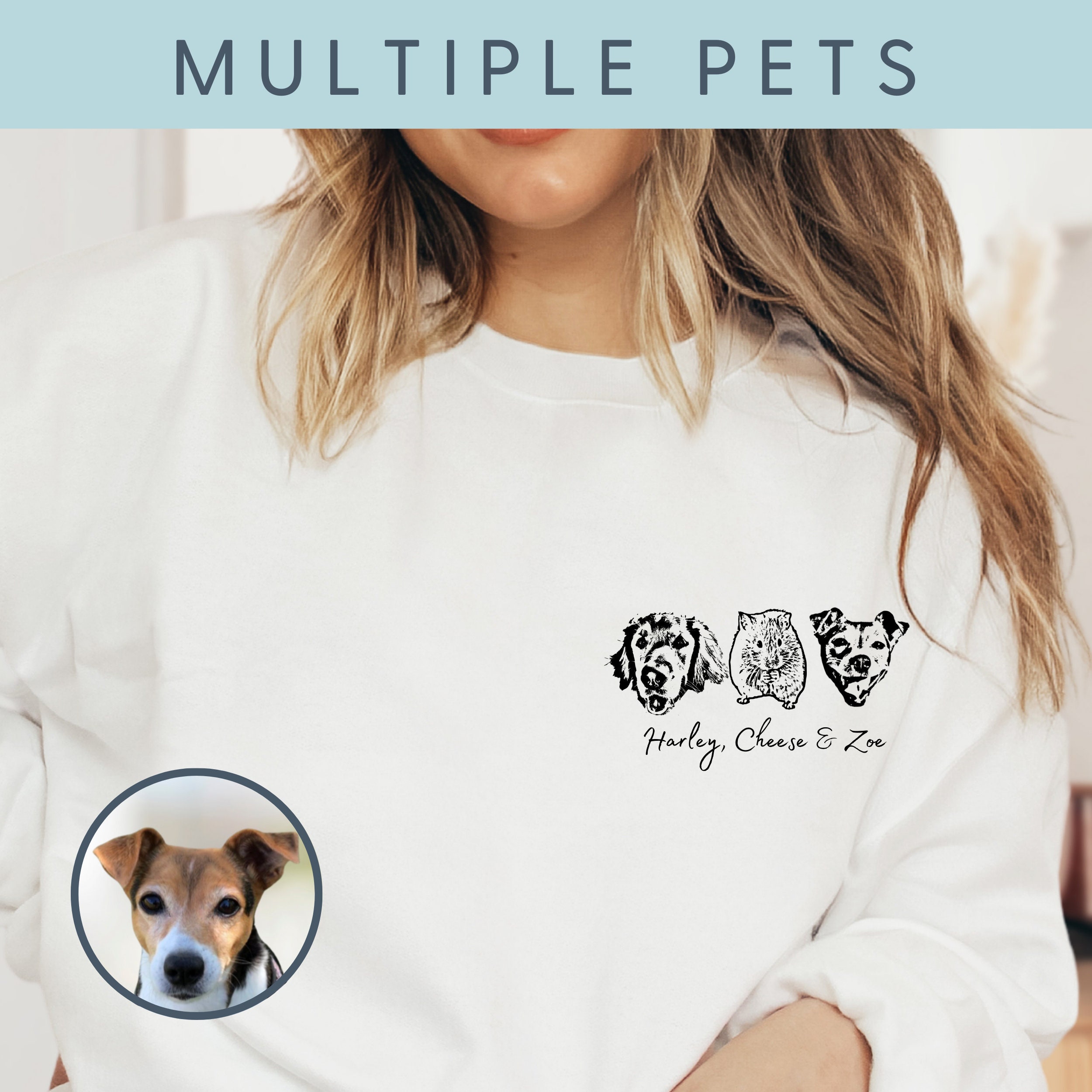 Custom Pet Sweater Using Pet Photo Name Custom Dog Portrait - Etsy