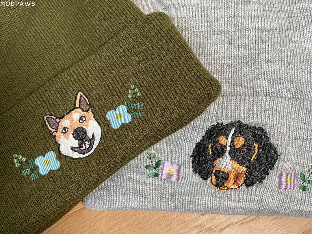Custom Pet Beanie Using Pet Photo Personalized Dog Winter Hat Custom ...