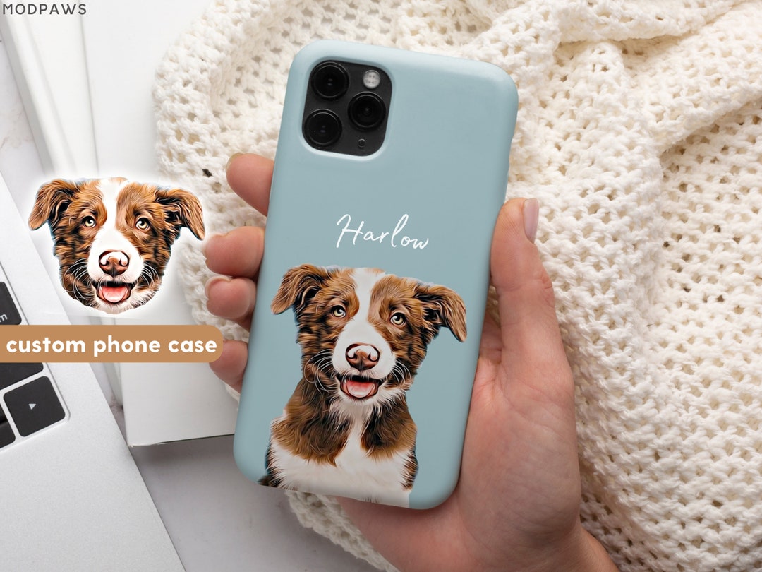 Custom Pet Phone Case Using Pet Photo + Name Custom Dog Phone Case ...