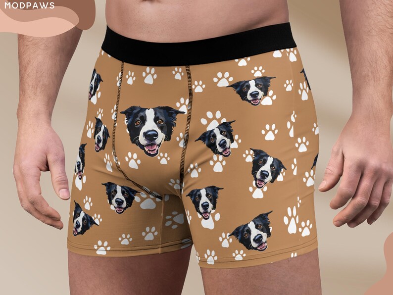 Custom Pet Boxers Using Pet Photo Personalized Dog Men's Underwear Mens ...