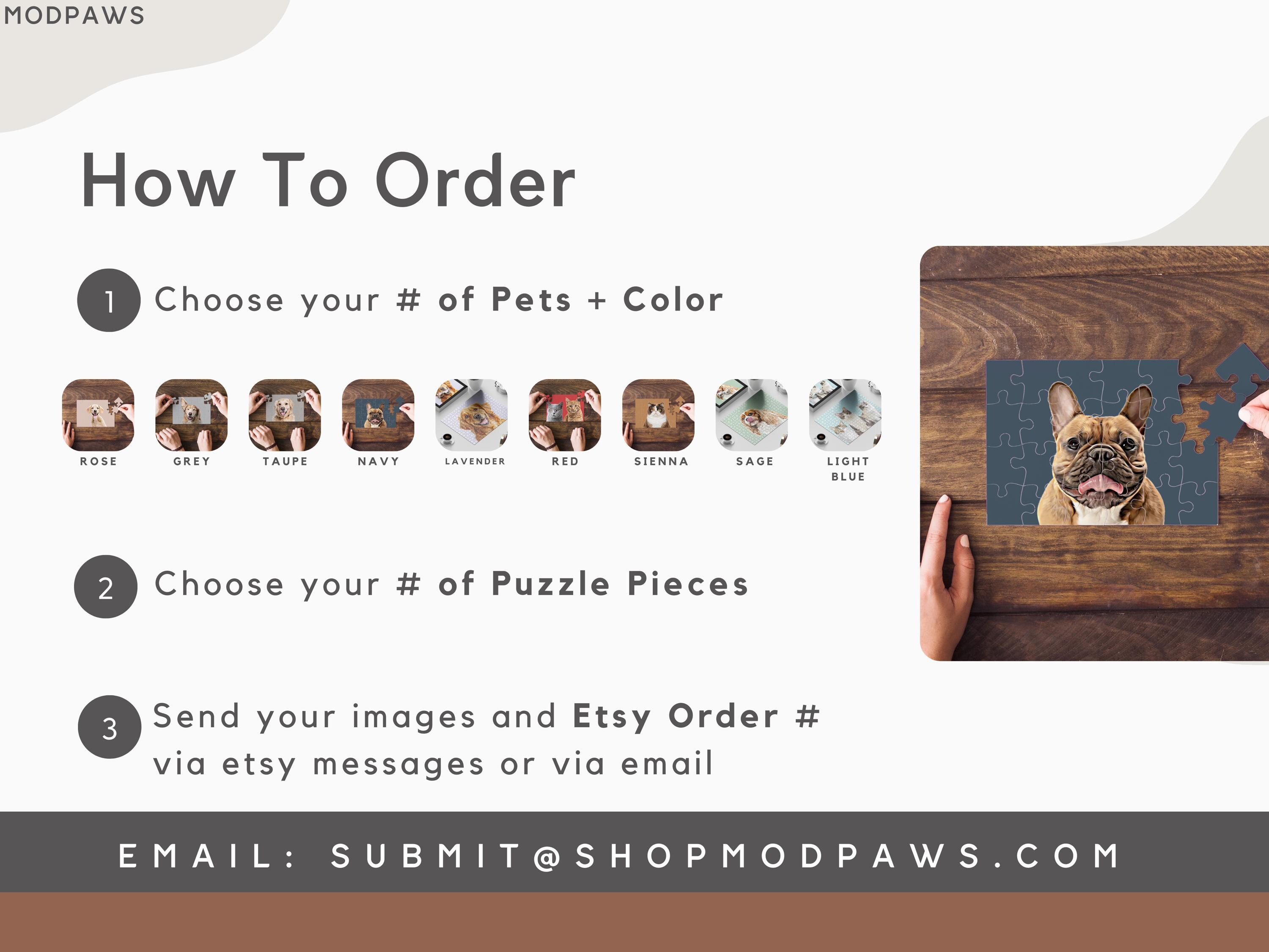 Custom Pet Puzzles Using Your Pet Photo Dog Jigsaw Canine Puzzle Best ...