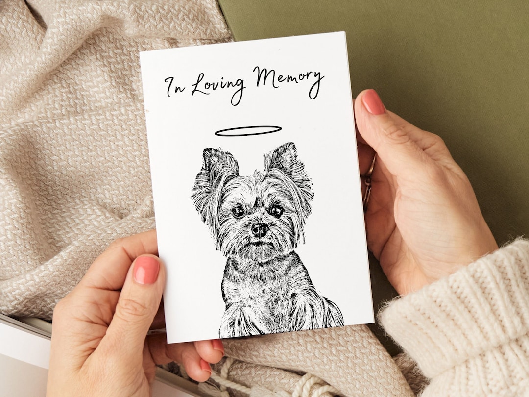 Custom Greeting Card With Pet Portrait Personalized Dog Greeting Card ...