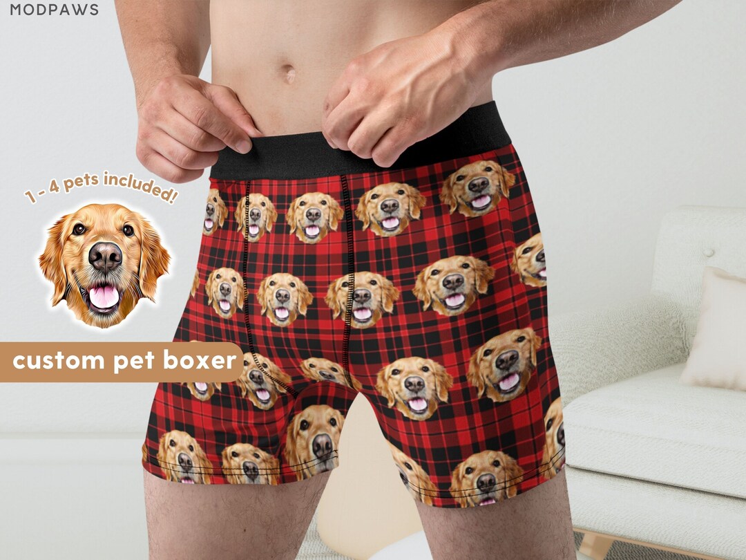 Custom Pet Boxers Using Pet Photo Personalized Dog Men's Underwear Mens ...