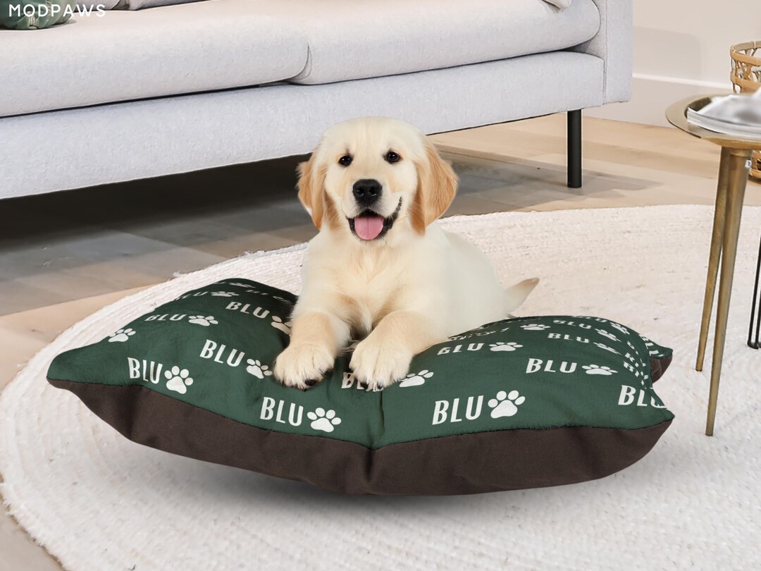 Personalized Dog Bed Using Pet Photo + Name Personalized Pet Bed Custom ...