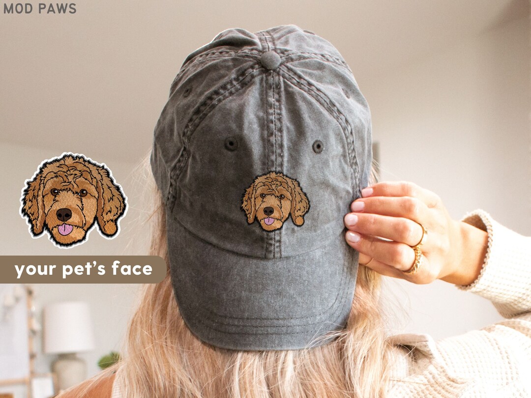Custom EMBROIDERED Pet Hat Using Pet Photo Personalized Dog Hat Custom ...