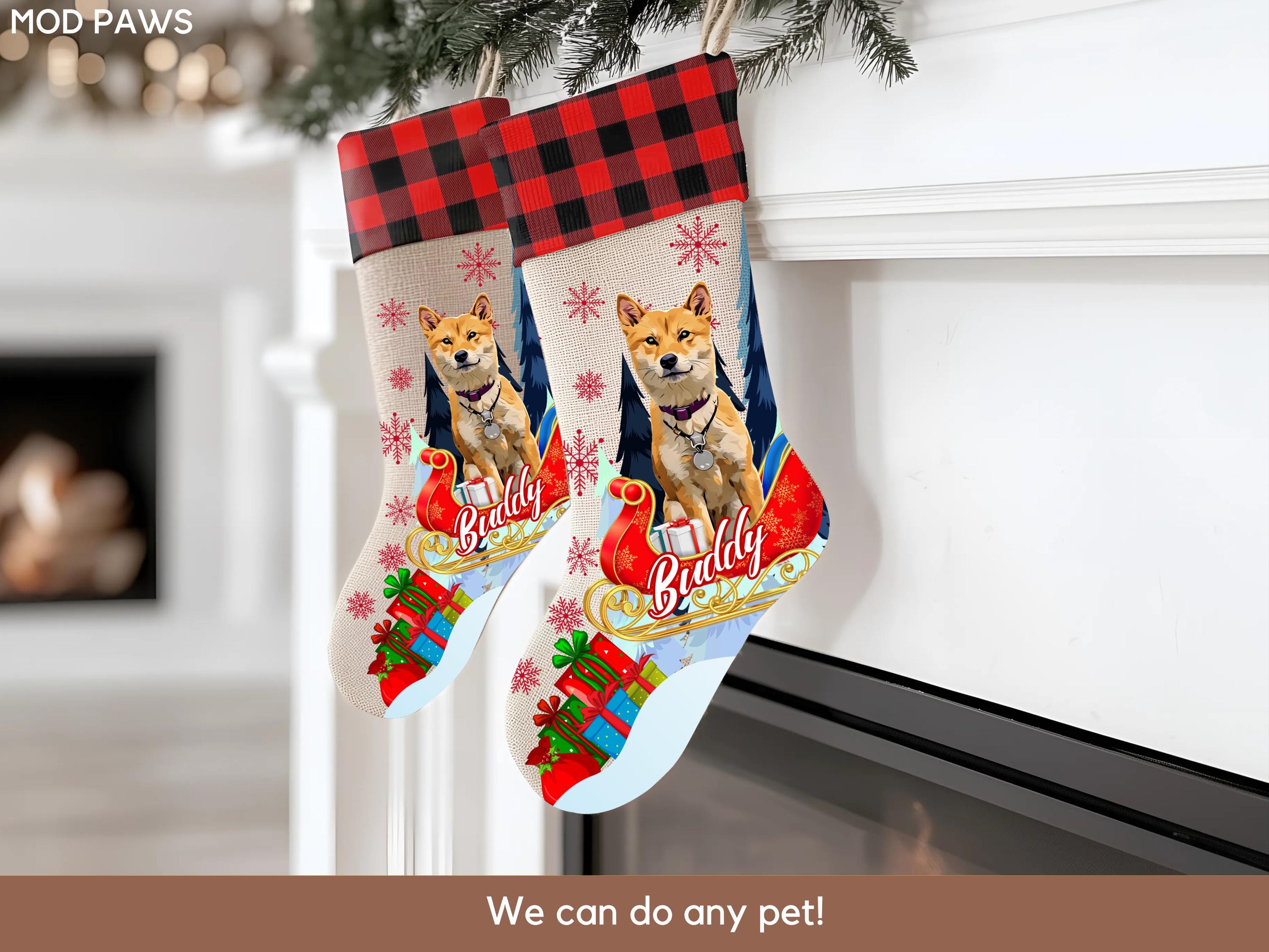 Custom Pet Stocking Using Pet's Photo + Name - Personalized Dog ...