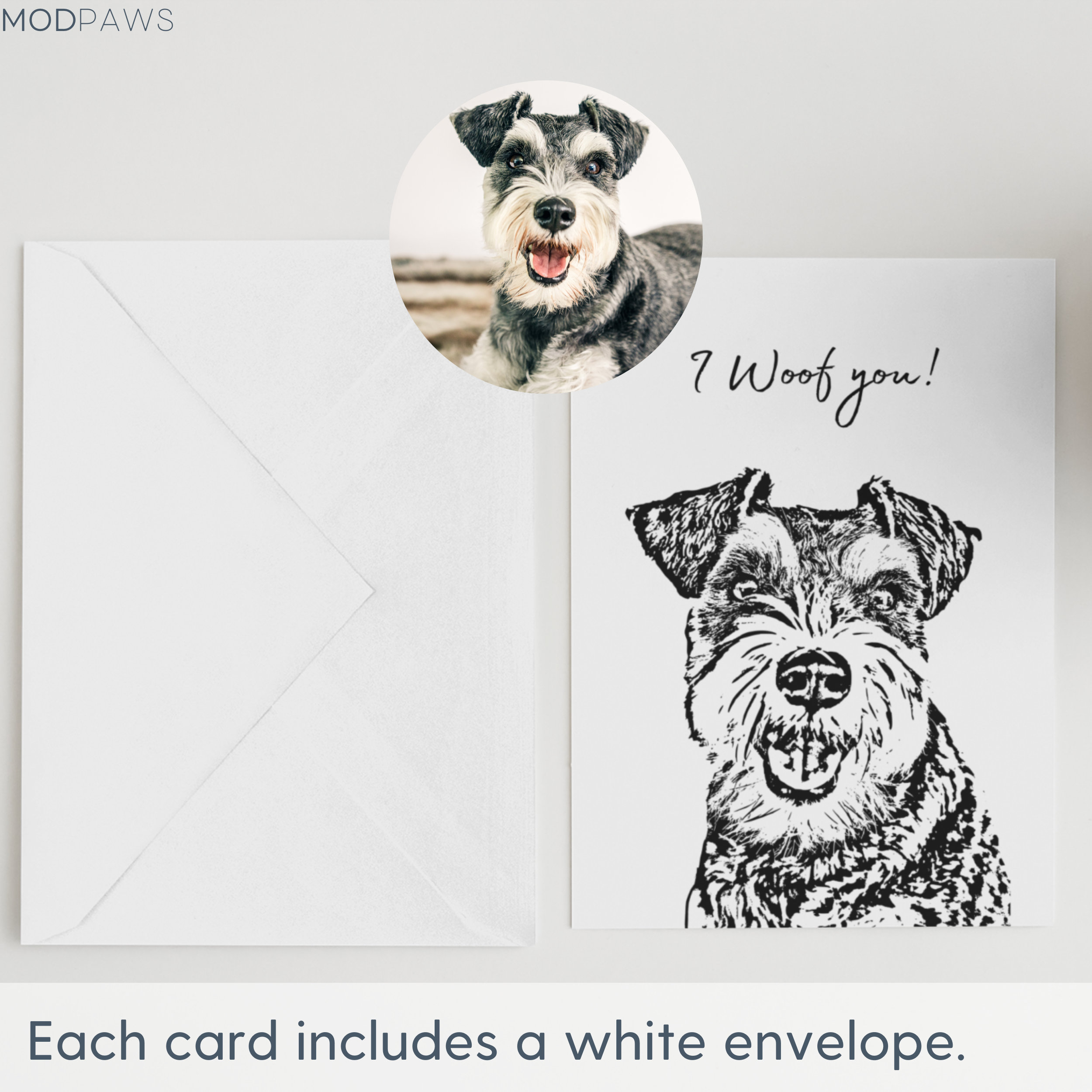 Custom Greeting Card With Pet Portrait Personalized Dog - Etsy UK