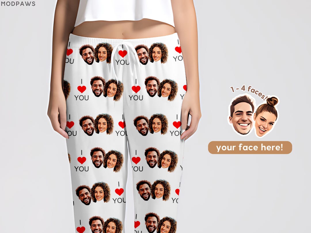 Custom Face Pajamas Using Photo + Name, Personalized Face Pajamas ...