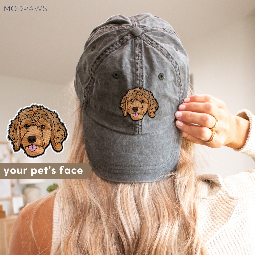 Custom EMBROIDERED Pet Hat Using Pet Photo Personalized Dog Hat Custom ...